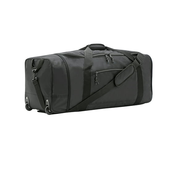 Protege 32-inch Large Compactible Rolling Duffel Bag for Travel, Black ...