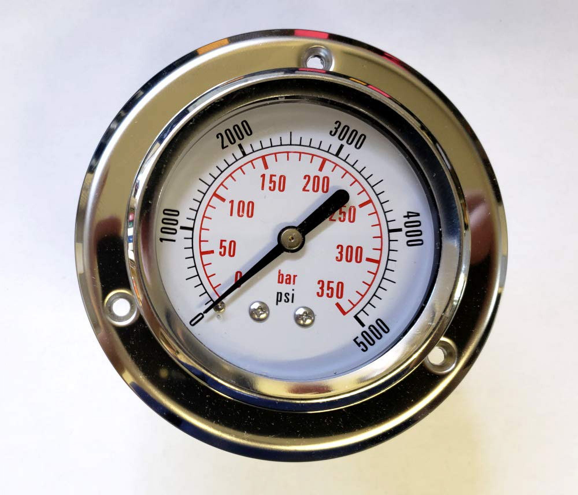 PG 5000-PM - 2-1/2'' 5000 PSI Panel Mount Pressure Gauge 1/4'' NPT ...