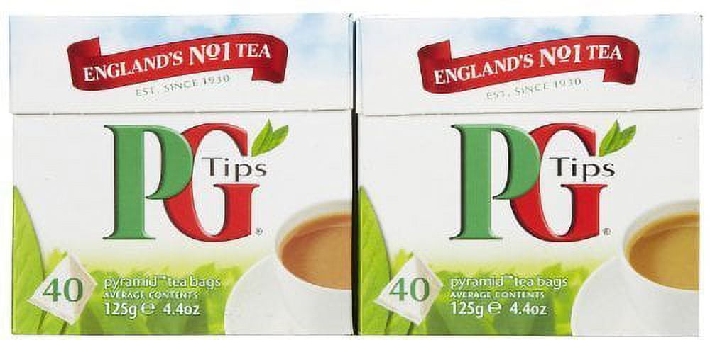 PG Tips Black Tea, Pyramid Tea Bags, 40 ct, 2 pk by PG Tips - Walmart.com