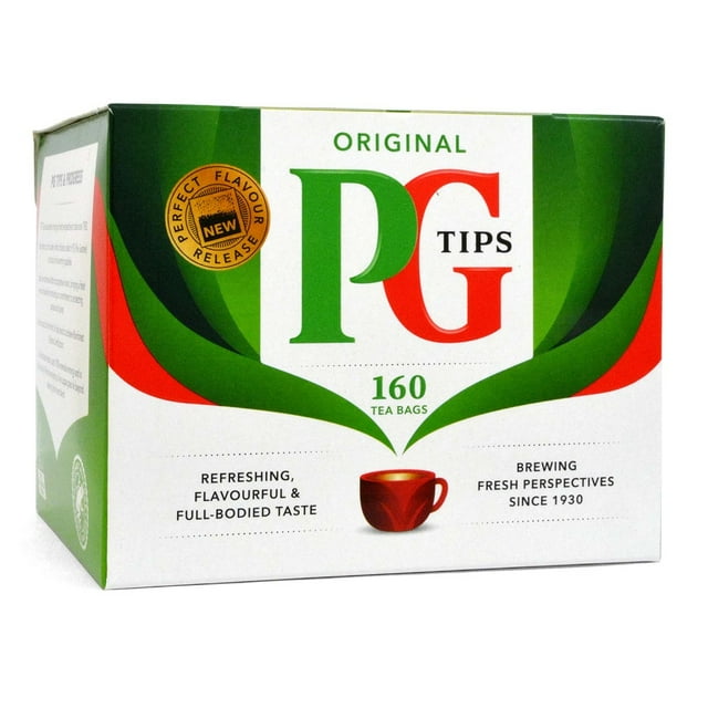PG Tips Premium Extra Strong Original 160 Non-Pyramid Tea Bags ...