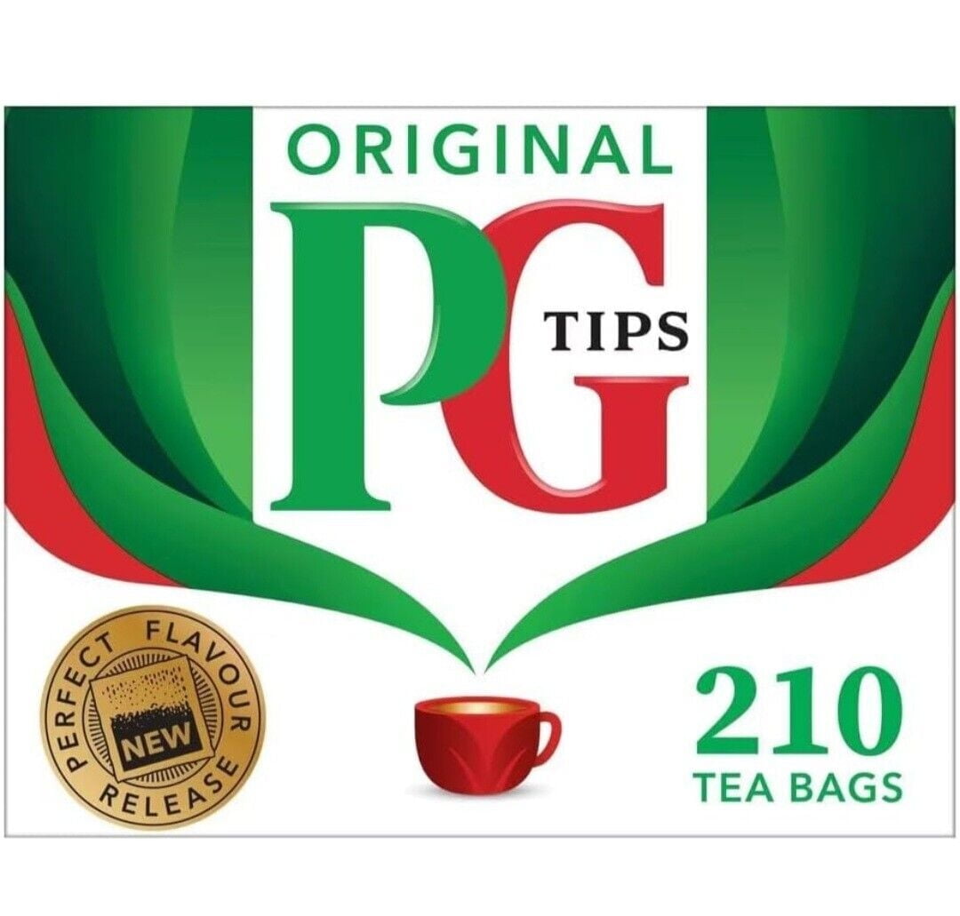PG Tips Original Black Tea Bags, Classic Round Bags, Strong Flavor, 210 ...
