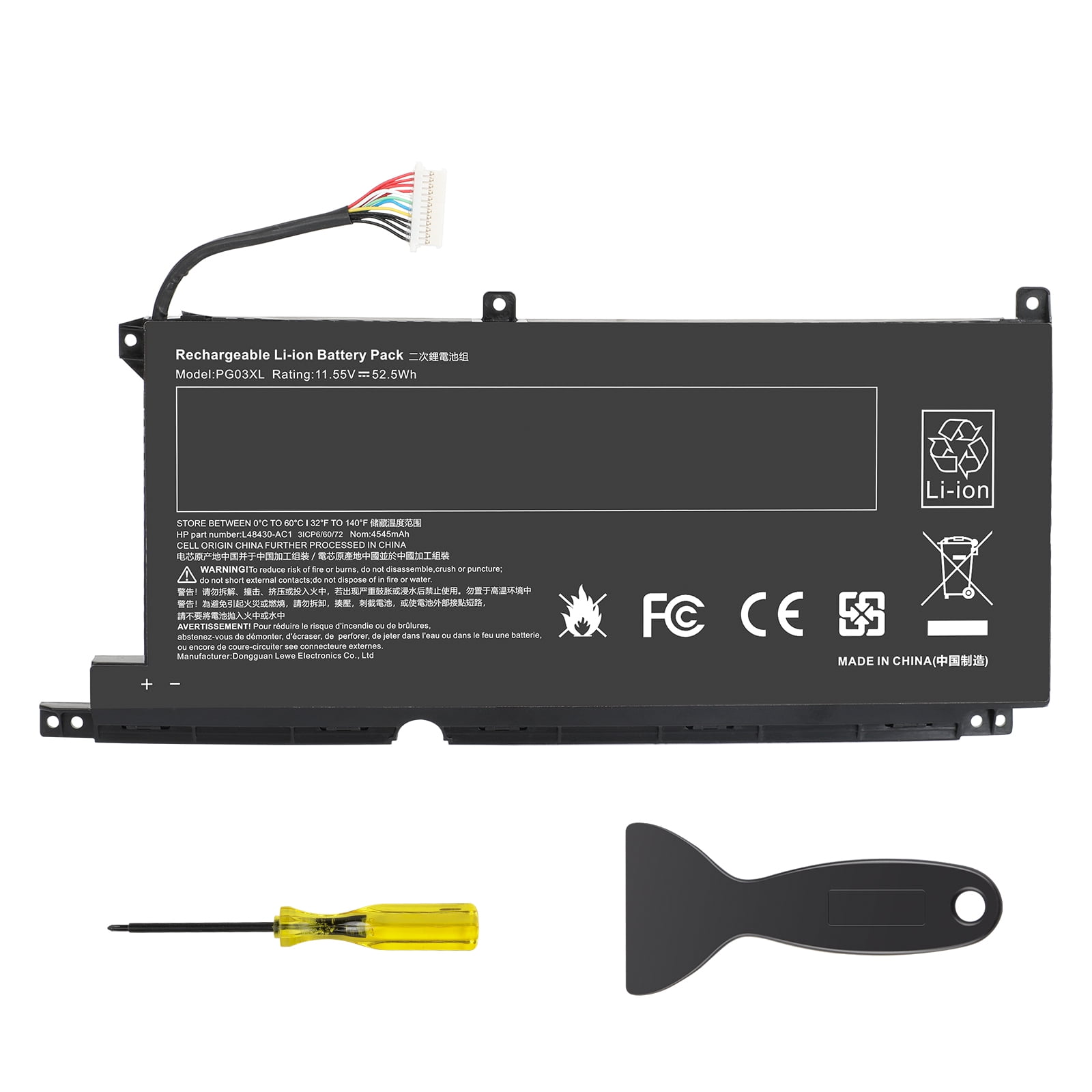 PG03XL Laptop Battery Compatible with HP Pavilion Gaming Laptop 15-DK ...