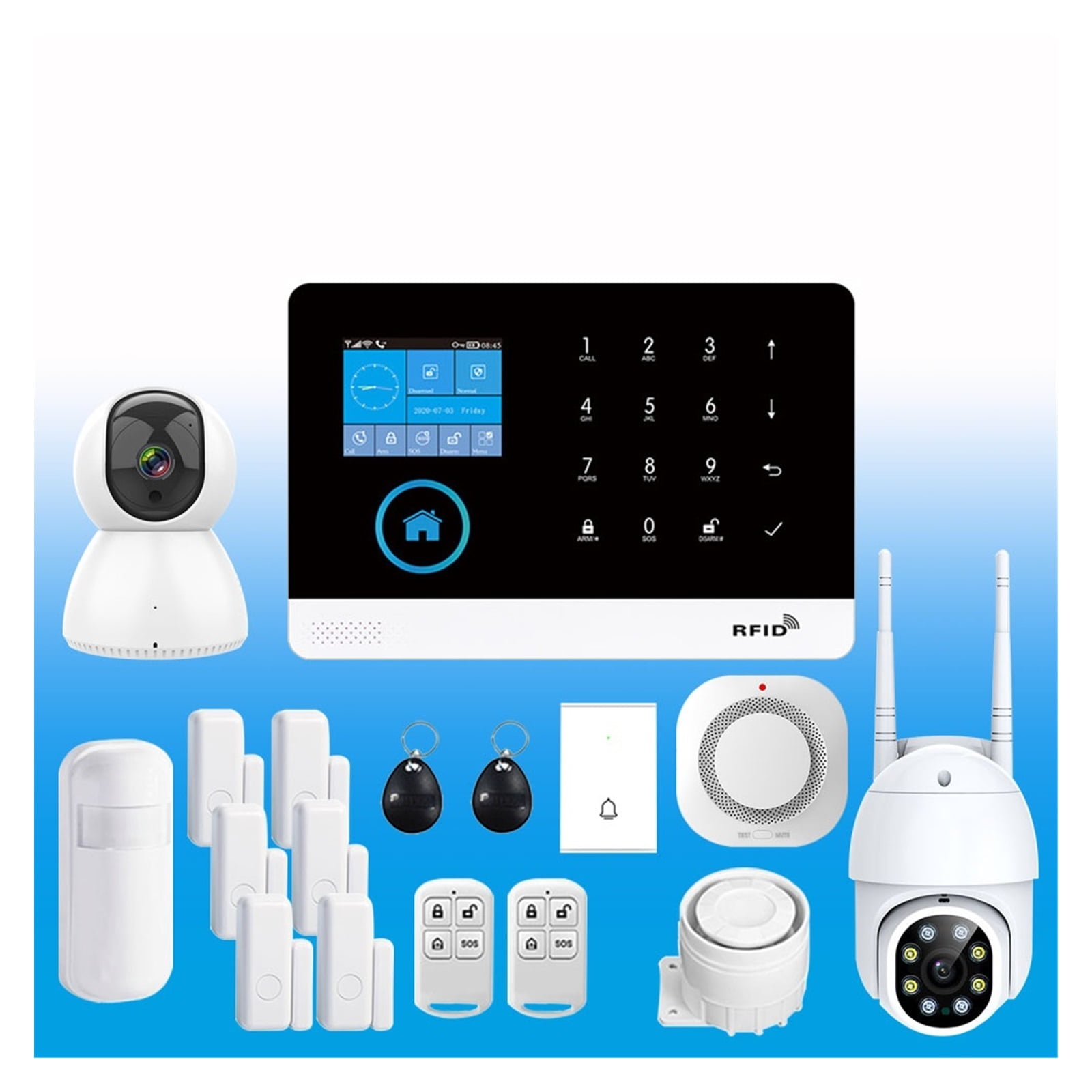 PG103 Alarm System For Home Burglar Security Tuya House App Control 433MHz GSM Wireless With ...