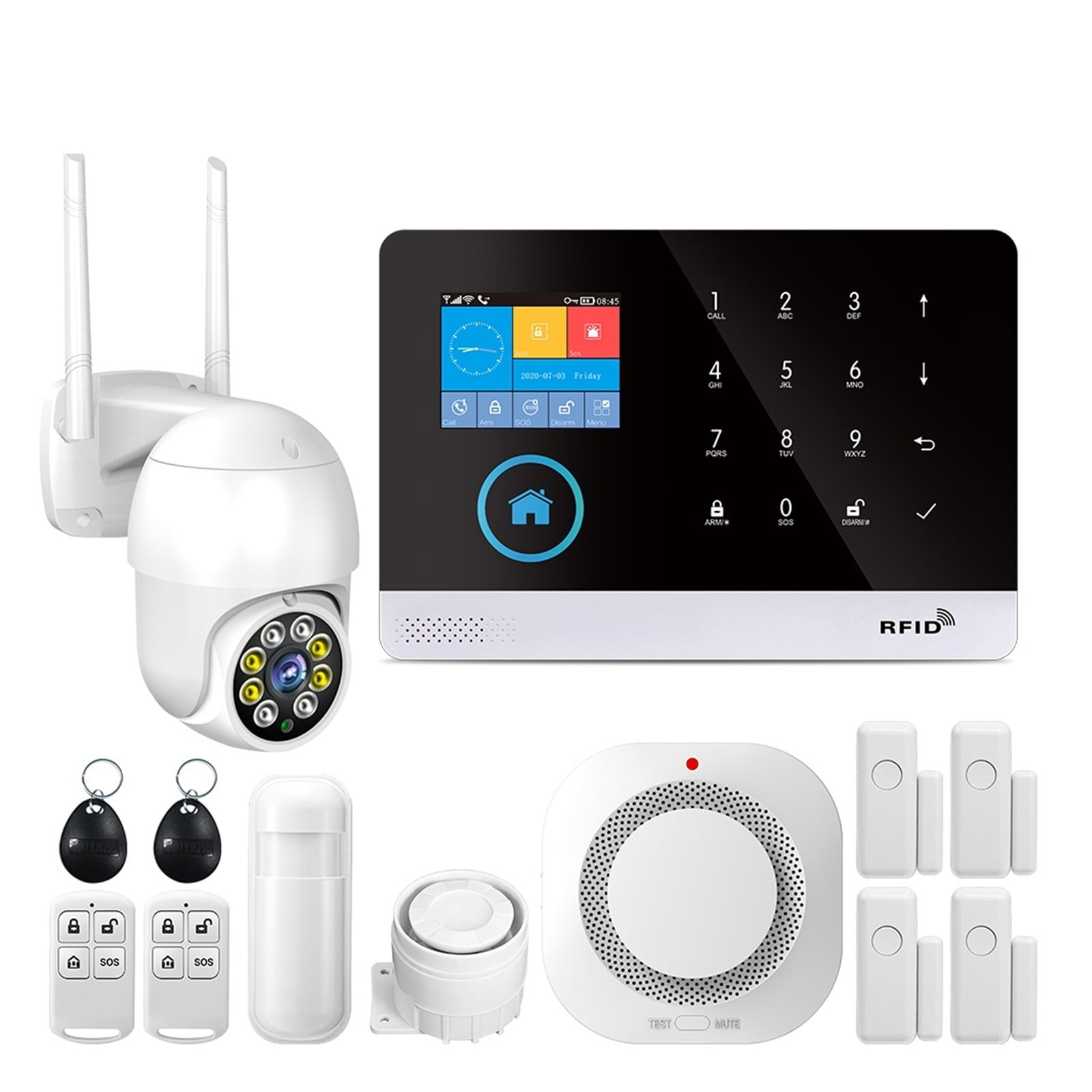 PG103 Alarm System for Home Burglar SecurityWiFi GSM Alarm Wireless Tuya Smart House App Control ...