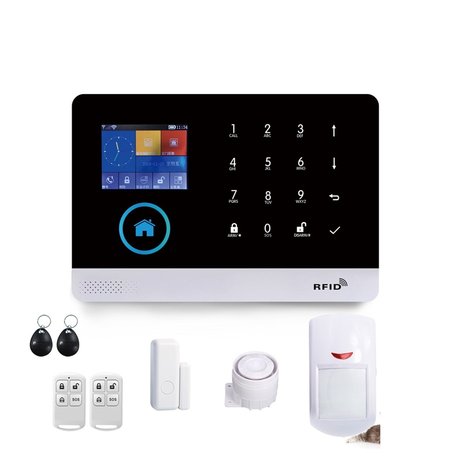 PG103 Wifi 4G Tuya Alarm System With Pet Immune Motion Sensor IP Camera ...