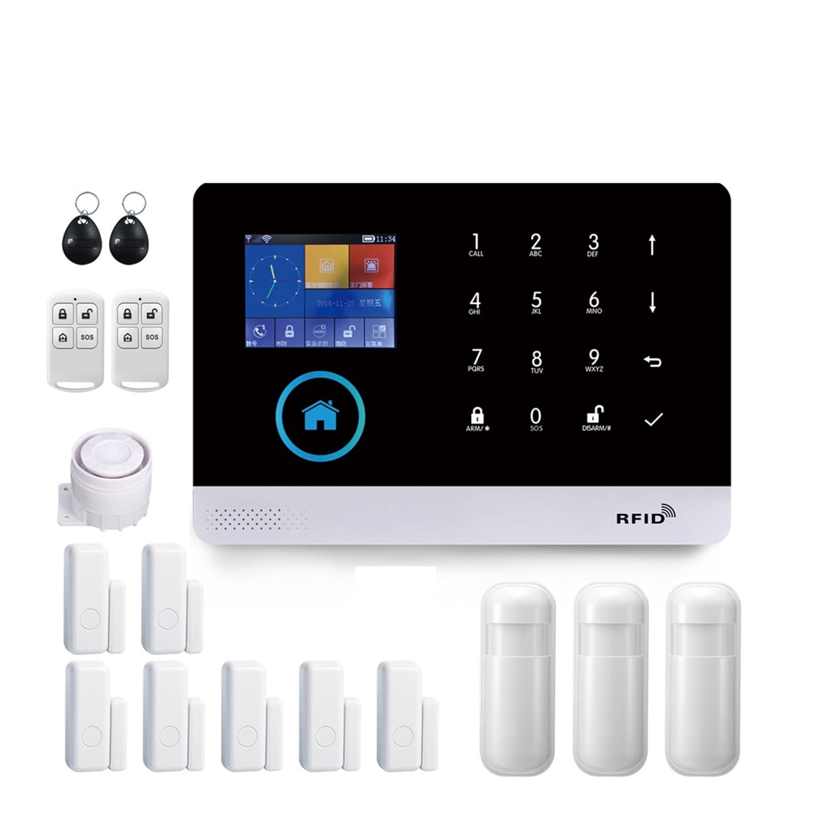 PG103 Wifi 4G Tuya Alarm System With Pet Immune Motion Sensor IP Camera ...