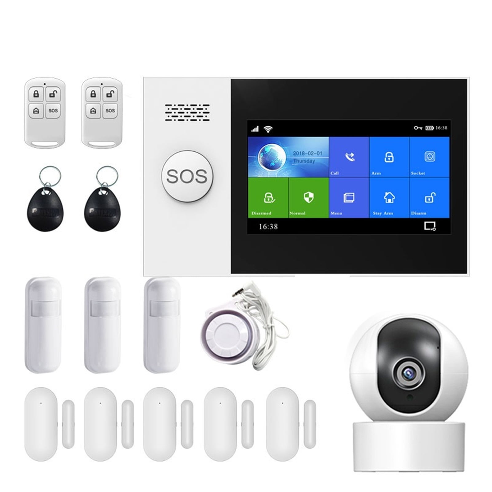 PG107 Tuya Security Alarm System Kit App Control With Ip Camera Auto ...