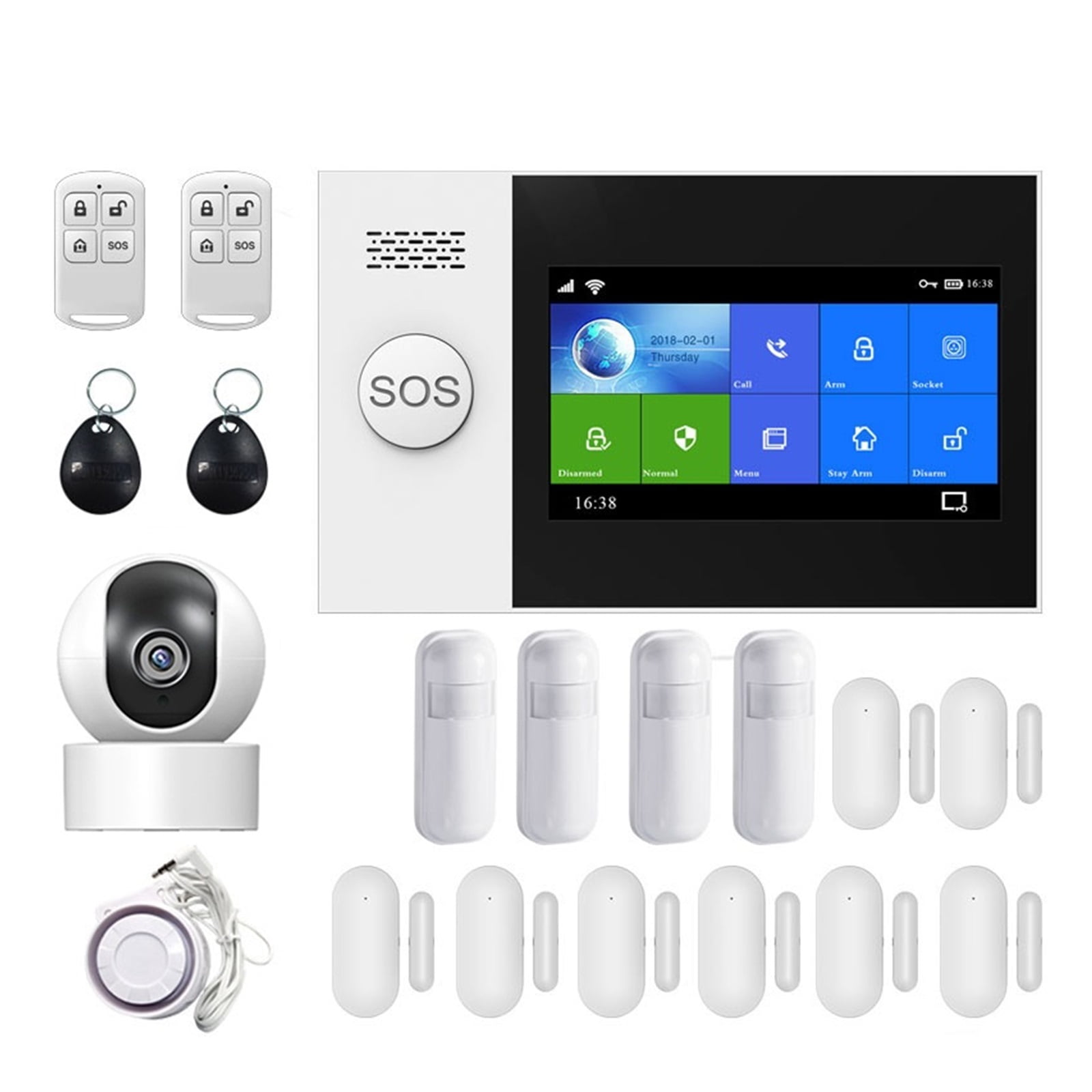 PG107 Tuya Security Alarm System Kit App Control With Ip Camera Auto ...