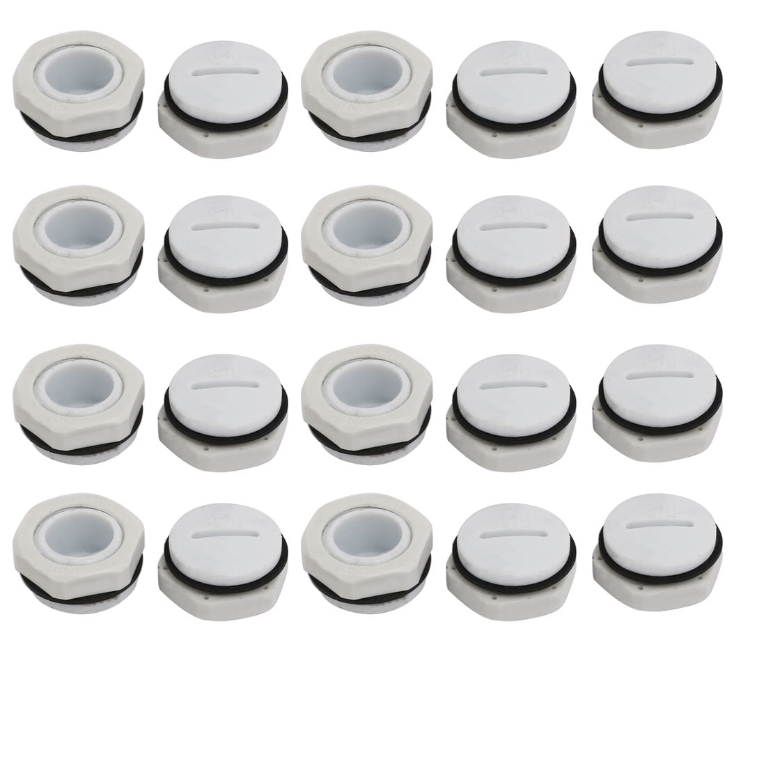 PG11 Nylon Male Threaded Cable Gland Screw End Cap Cover Gray 20pcs ...