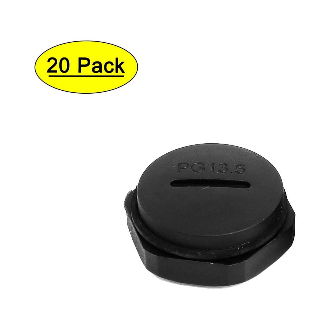 PG13.5 Nylon Male Threaded Cable Gland Screw End Cap Cover Black 20pcs ...