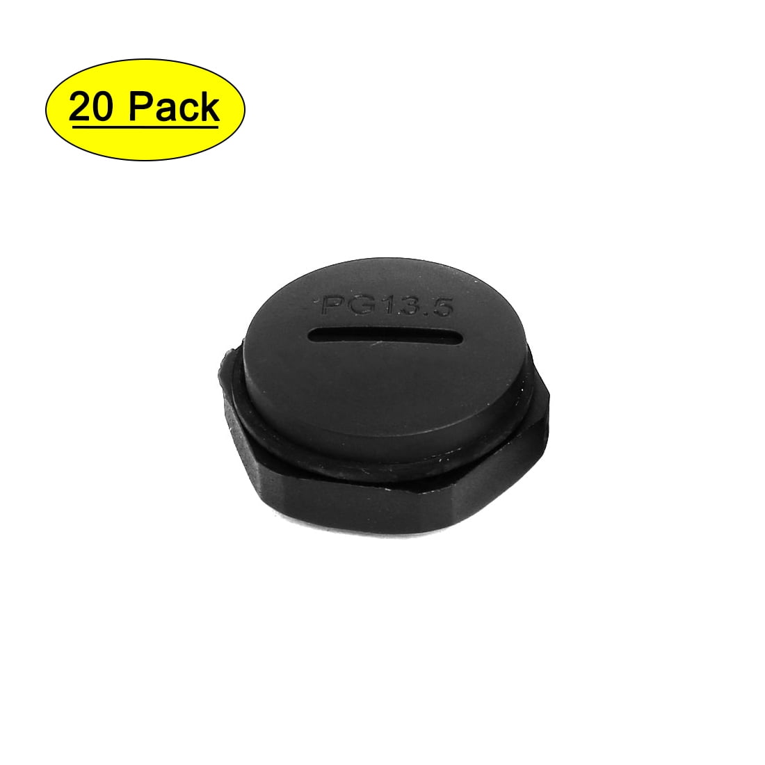 PG13.5 Nylon Male Threaded Cable Gland Screw End Cap Cover Black 20pcs ...