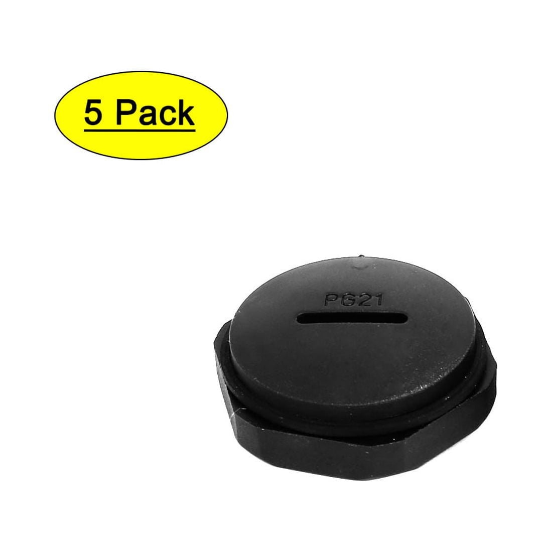 PG21 Nylon Male Threaded Cable Gland Screw End Cap Cover Black 5pcs ...
