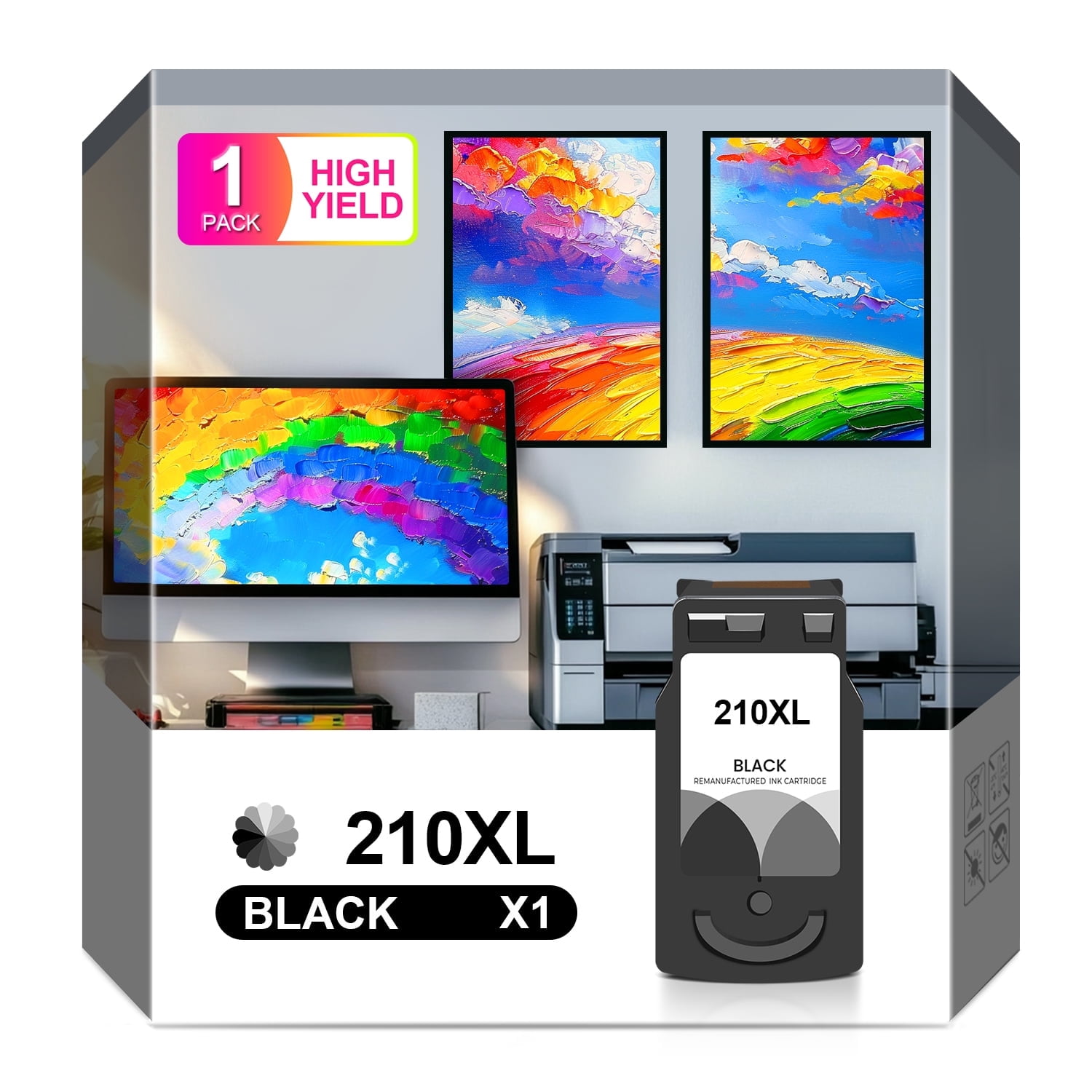 PG210XL Black Ink Cartridges Compatible for Printers Canon 210XL for ...