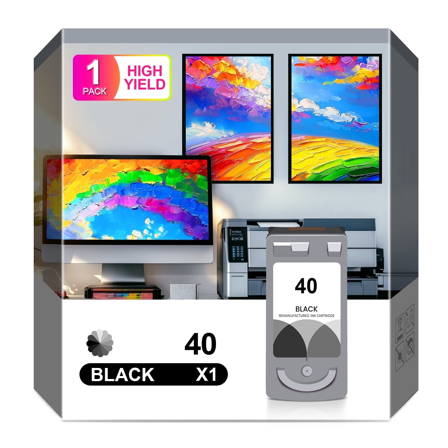 Printer 40 Ink for 40 Ink Cartridges 40 Ink for Canon Ink 40 PG-40 ...