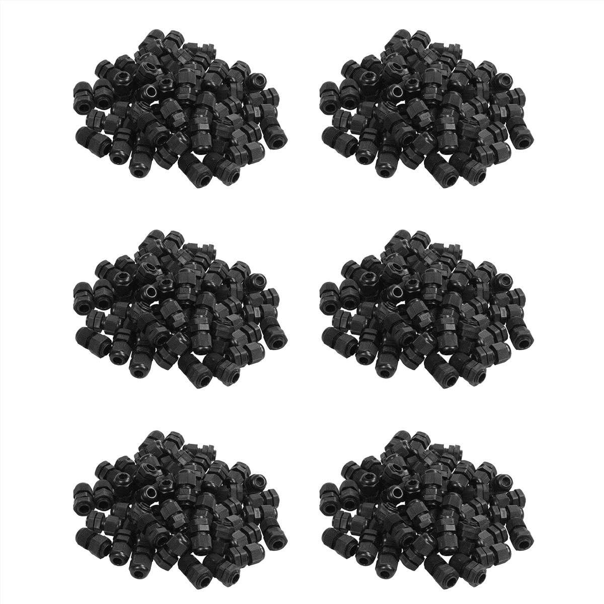 PG7 Black Nylon Waterproof Strain Relief,Cord Grip,Cable Gland 3.5-6 mm ...
