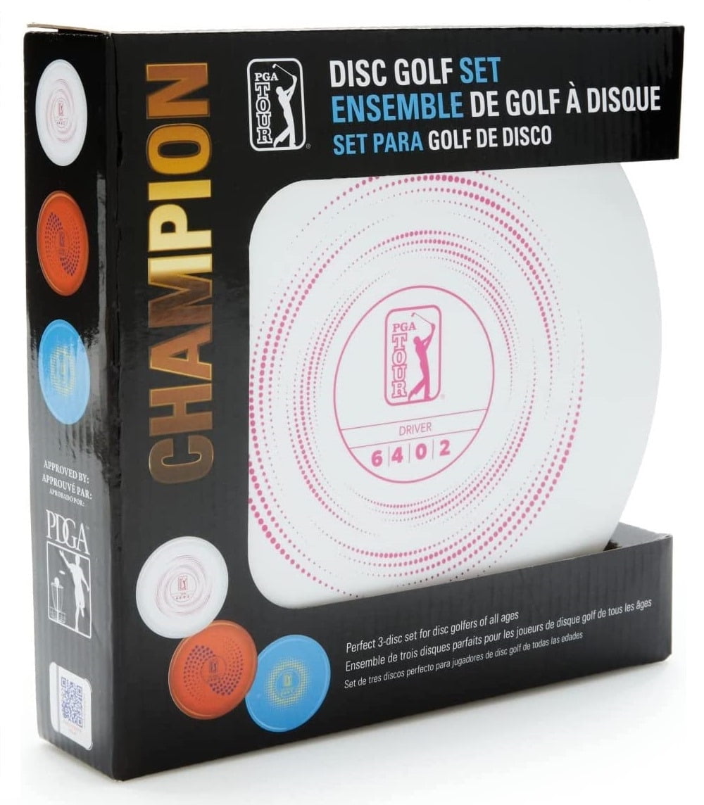 PGA TOUR Disc Golf Starter Set with Driver Mid-Range Putter for Adults ...