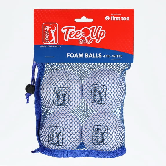 PGA TOUR Extra Large Foam Golf Balls Set of 4 White for Kids Indoor ...