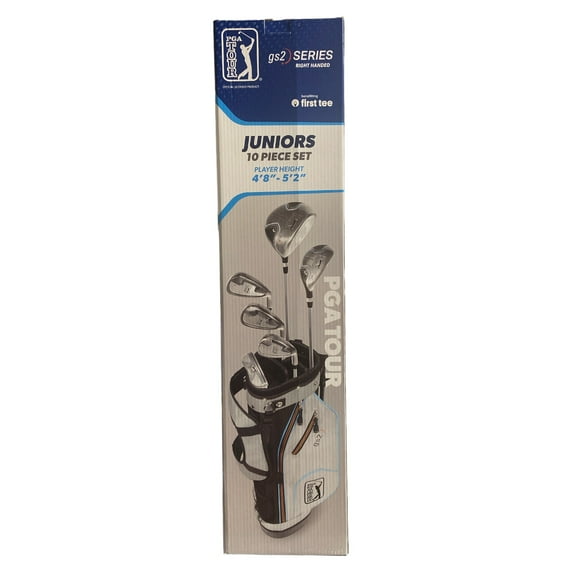 PGA Tour Kids GS2 Series 10 Piece Junior Golf Club Set for Right Handed ...