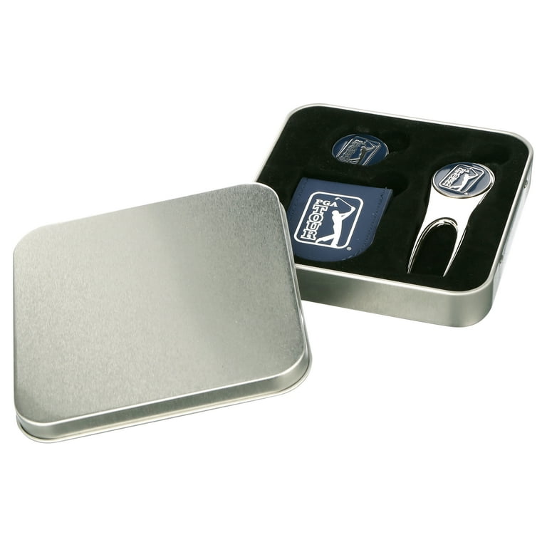 PGA Tour Golf Magnetic Closure Pocket Clip Tin Set with Ball Marker Walmart
