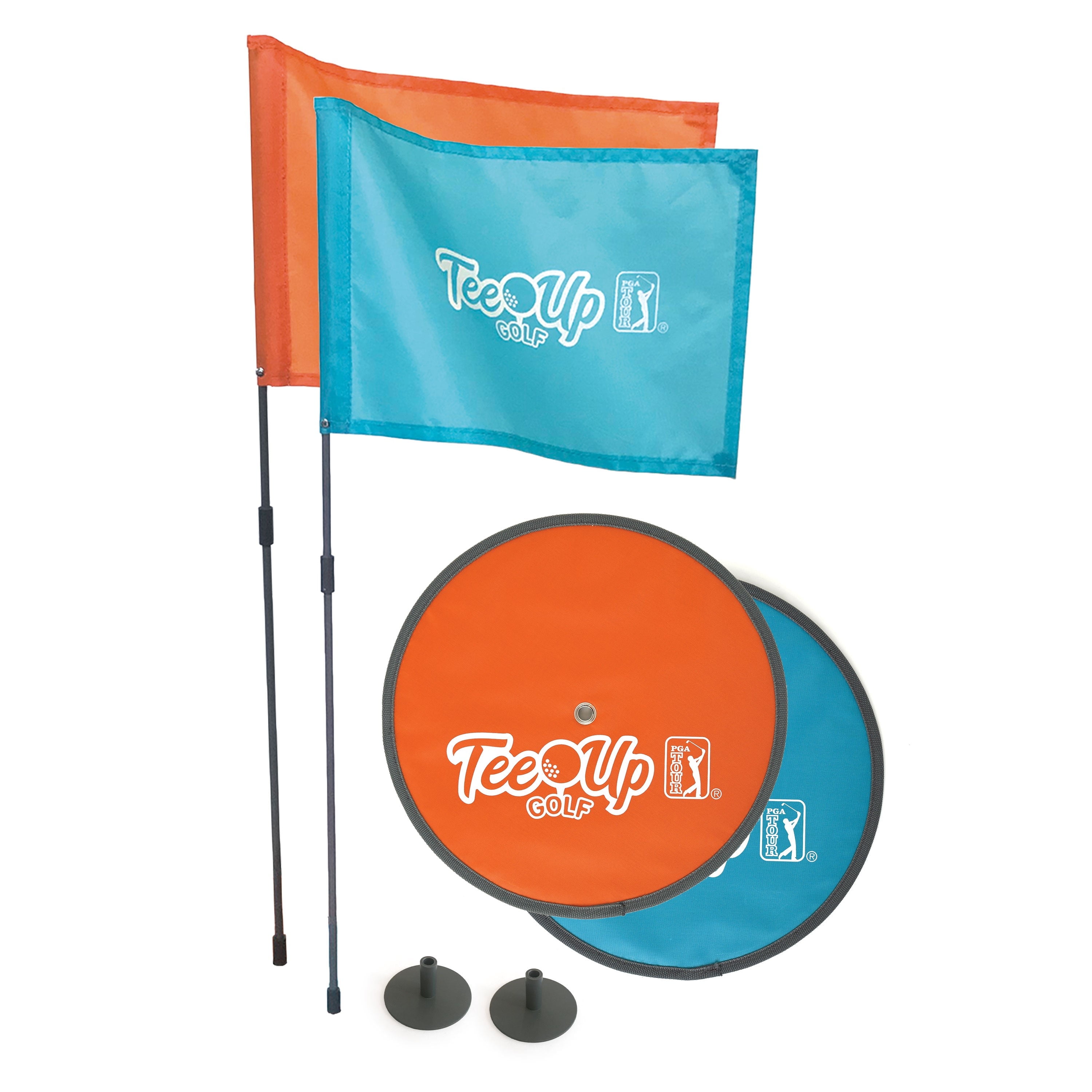 PGA Tour Golf Pin Flags - Tee up Target & Flagstick Set, 12" Diameter ...