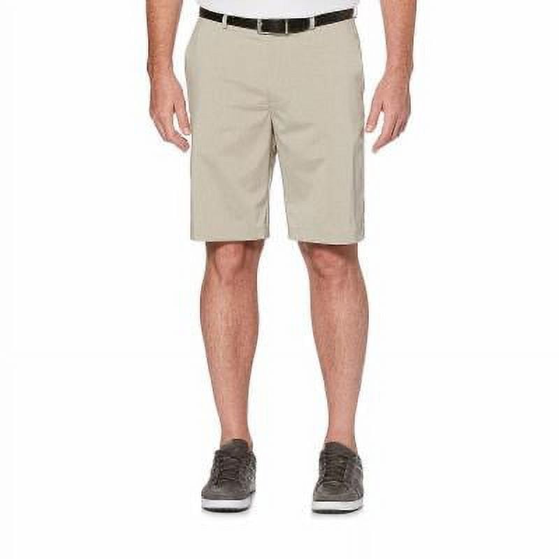 PGA Tour KHAKI HEATHER Men's Flat Front Active Waistband Golf Shorts ...