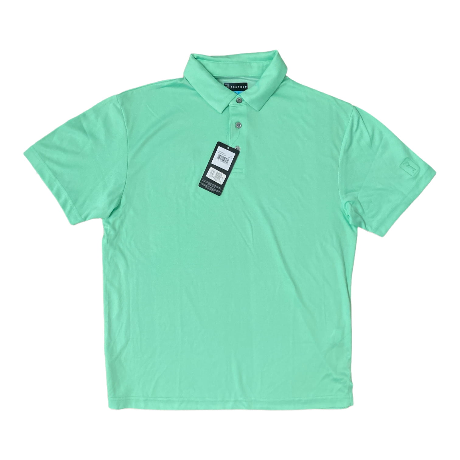 PGA Tour Men's Golf Performance 3 Button Placket Polo Shirt (Spring ...