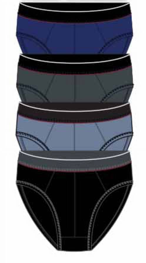 PGA Tour Men’s Underwear 4 Pack Cotton Sport Brief (Navy/Iron/Infinity ...