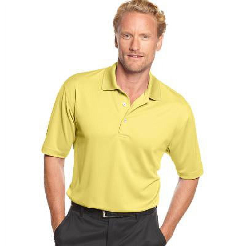 PGA Tour Mens Airflux Solid Golf Short Sleeve Polo Shirt Yellow 2XL ...