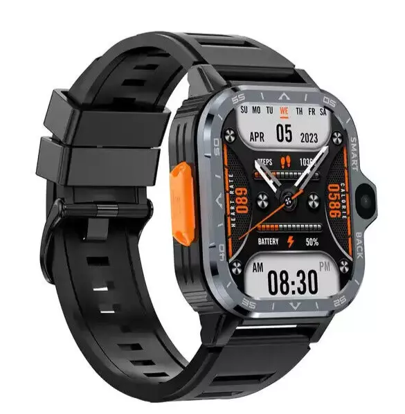 PGD SMART WATCH 4G+64GB Touch Screen 2.03” Android 8.1, HD 2MP/8MP Dual Camera Wristwatch (BLACK ...