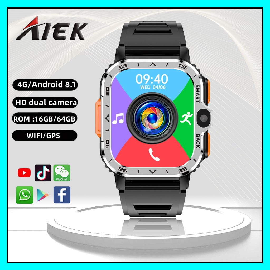 PGDWATCH New 4G Network Smart Watch GPS Navigation Wifi NFC Dual Camera ...