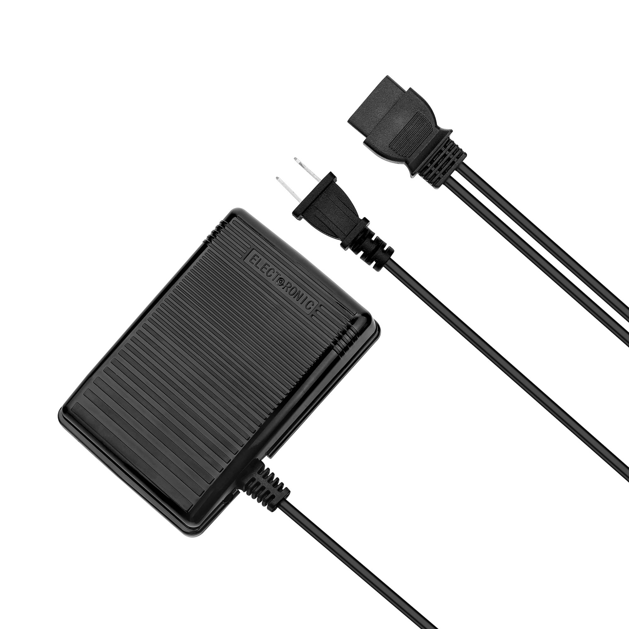 PGENDAR Sewing Machine Foot Pedal and Power Cord D Shape Plug for ...