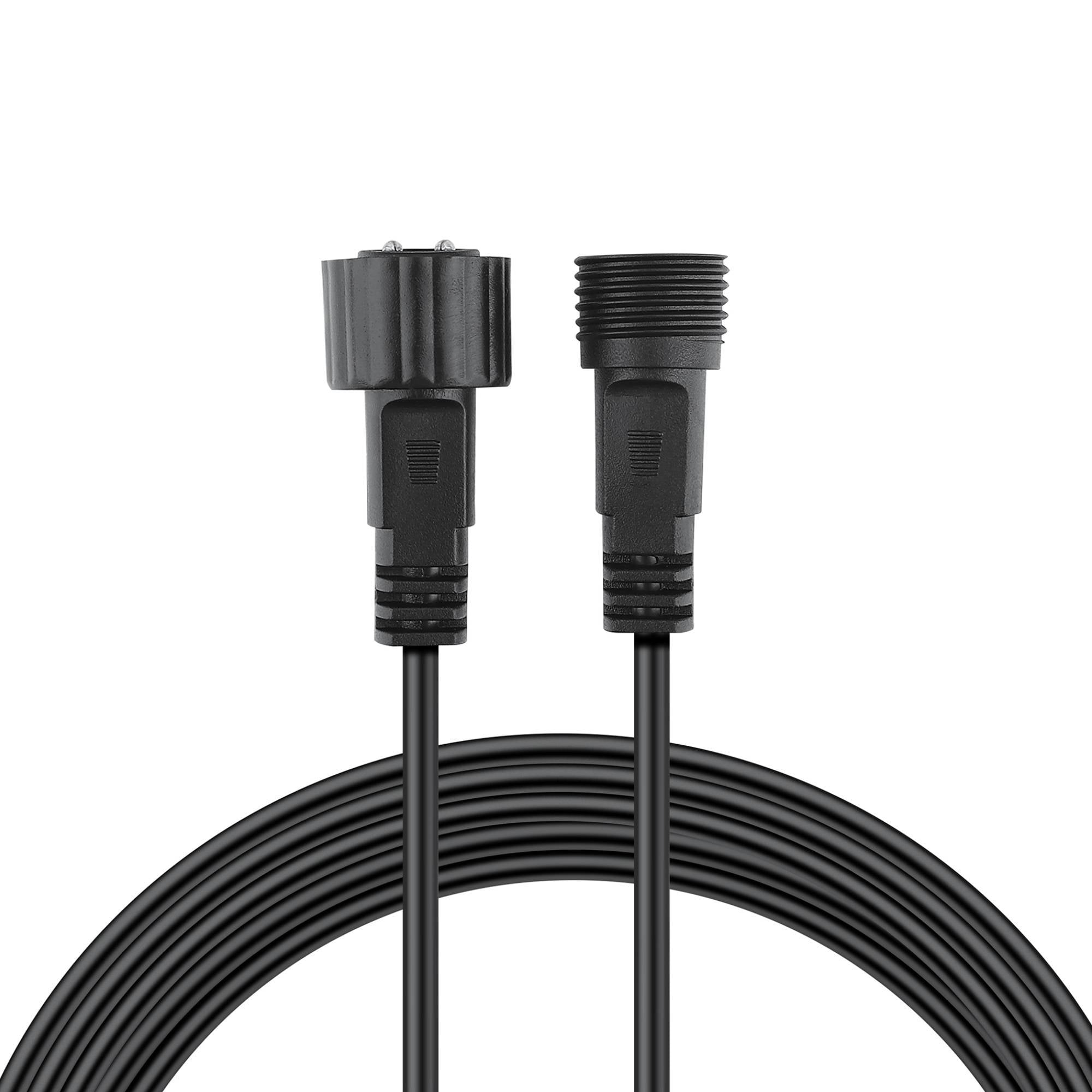 PGENDAR Waterproof Extension Cable for Solar Outdoor String Lights, 6Ft ...