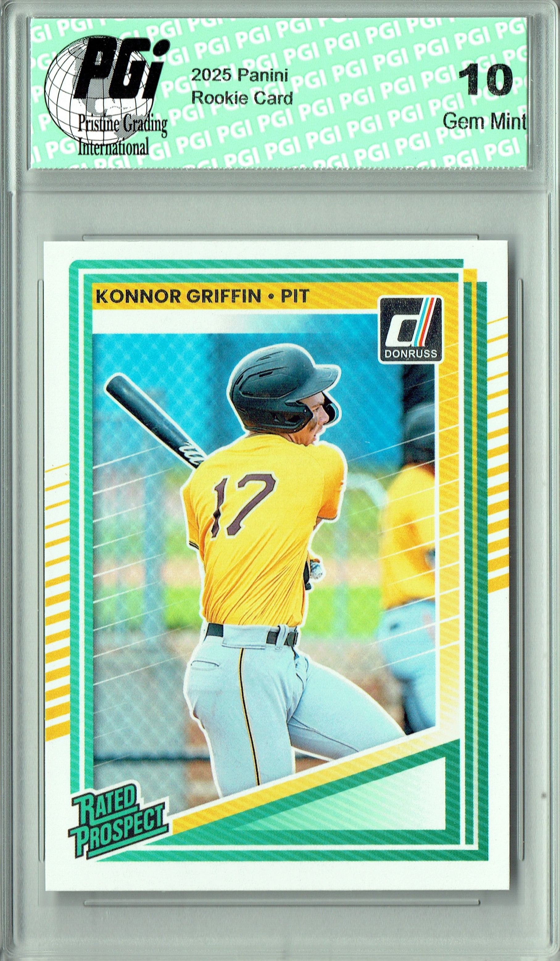 PGI 10 Konnor Griffin 2025 Panini Donruss #123 Rated Prospect Rookie ...