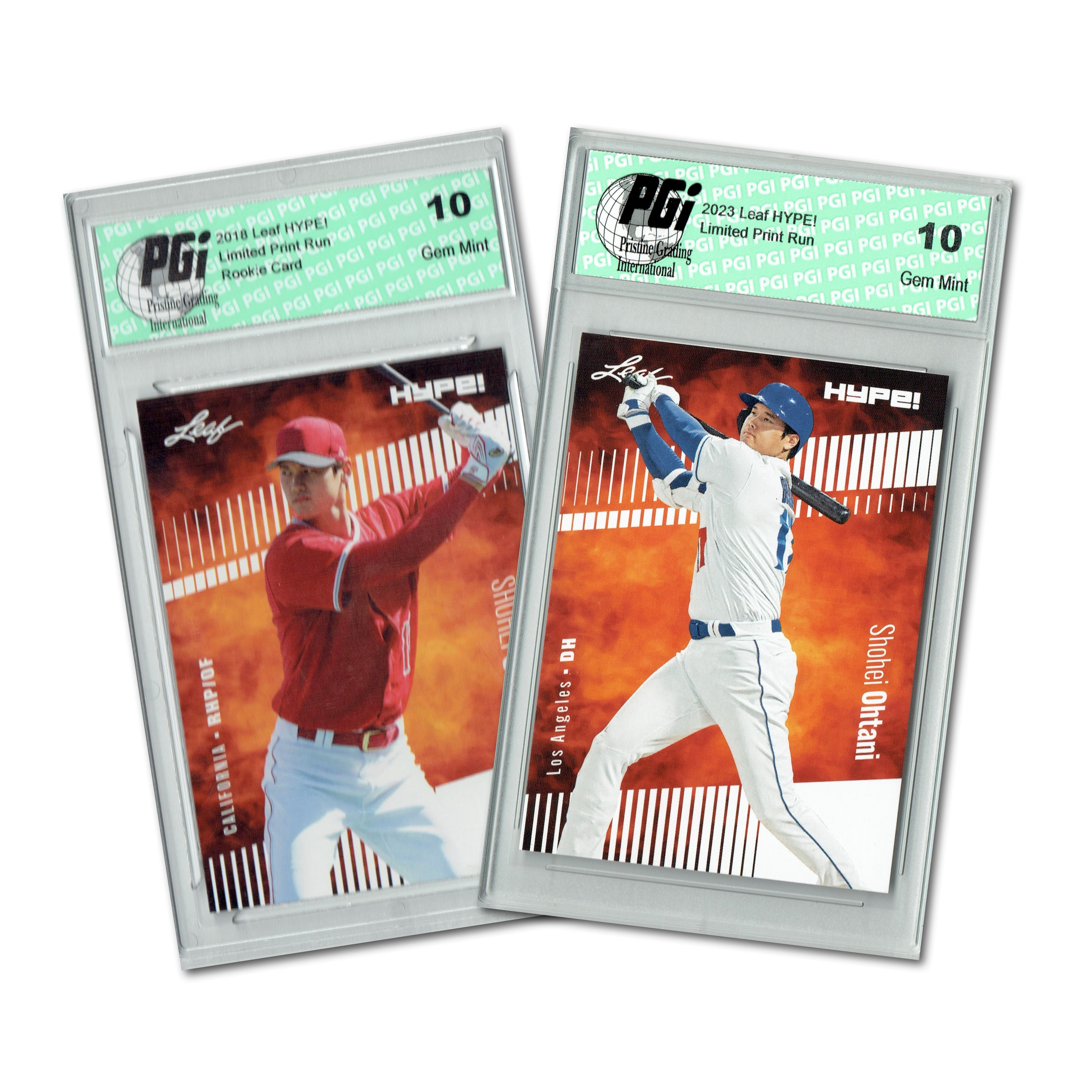 PGI 10 Shohei Ohtani Then & Now 2018/2023 Leaf Hype! #10 #135 Rookie ...