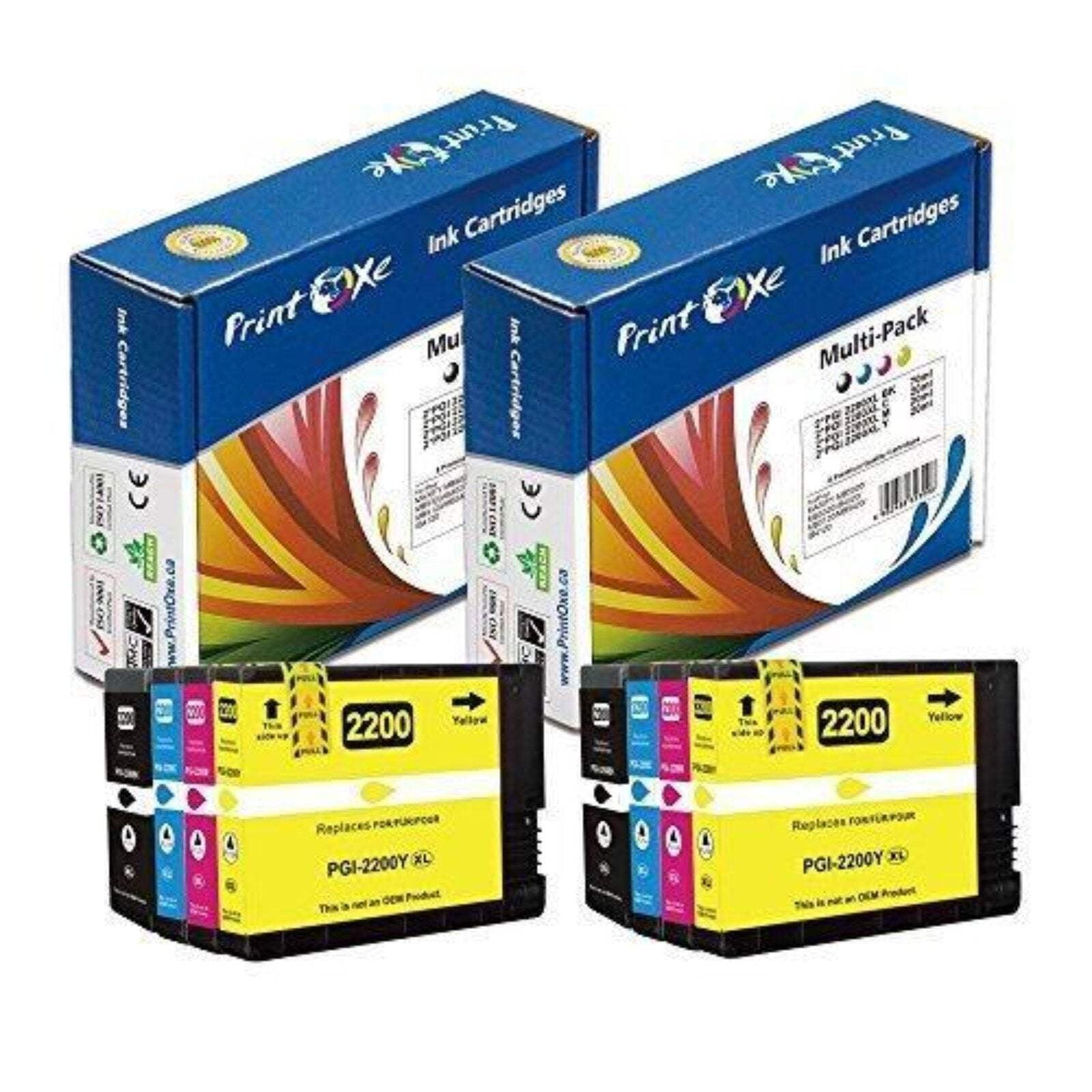 PGI-2200XL Compatible 8 Ink Cartridges (Pigment Ink) PGI 2200 Canon ...