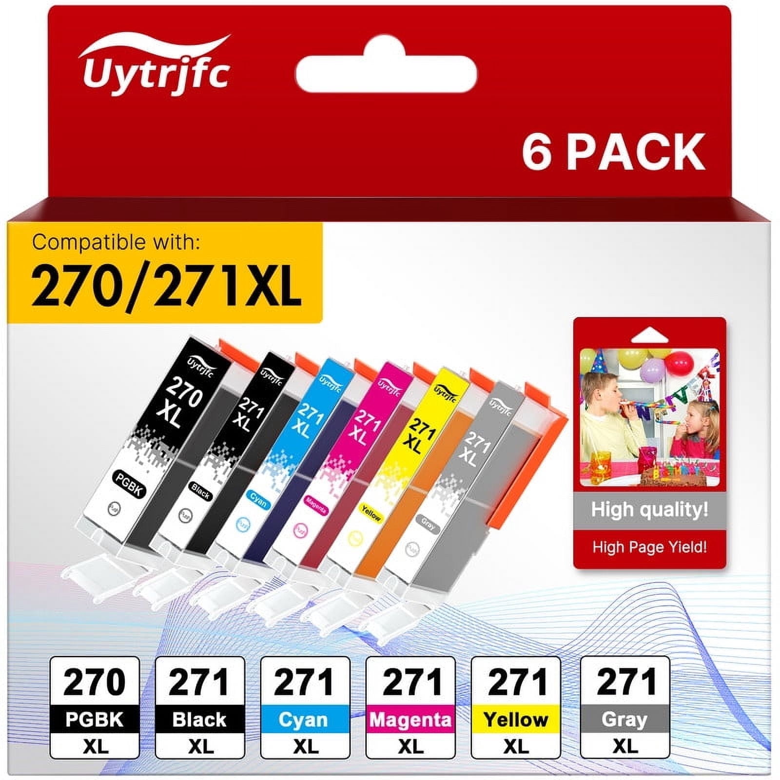 PGI-270XL CLI-271XL Ink Cartridges Compatible for Canon 270 and 271 PGI ...