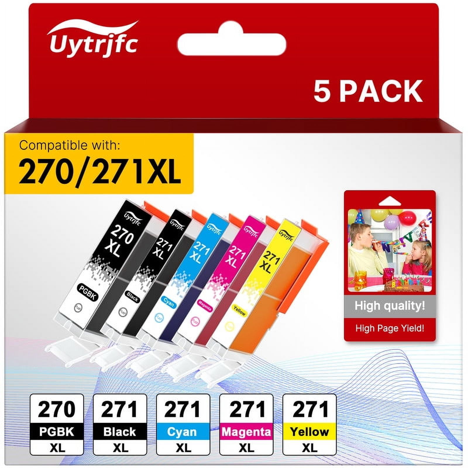 PGI-270XL CLI-271XL Ink Cartridges Compatible for Canon 270 and 271 PGI270XL CLI271XL to ues ...