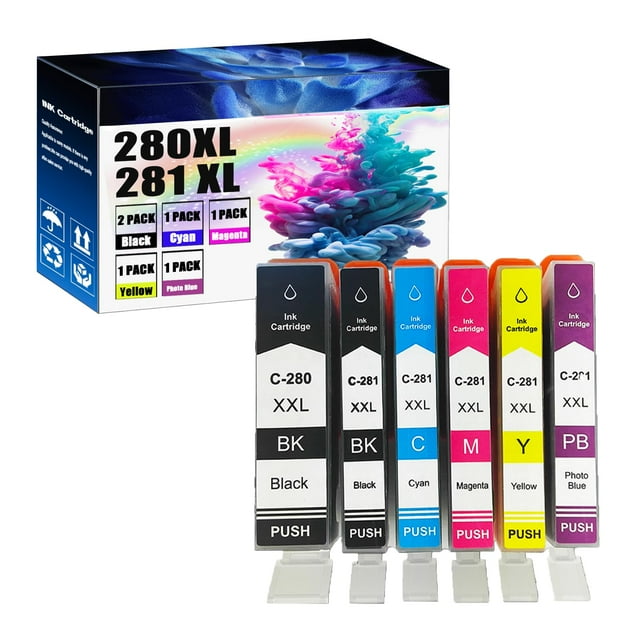 PGI-280XL CLI-281XL Ink Cartridges Replacements for Canon Ink 280 281 ...