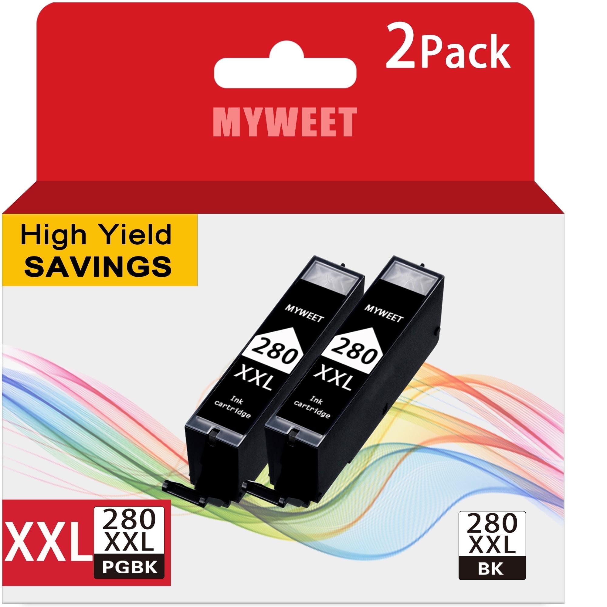 PGI-280XXL Ink Cartridge 2 PGBK Value Pack Compatible with Canon 280 ...
