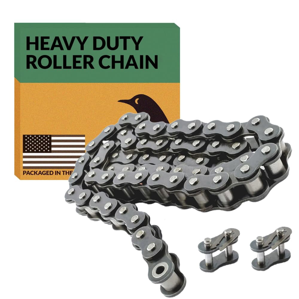 PGN #120 Heavy Duty Roller Chain - 10 Feet + 2 Free Connecting Links ...