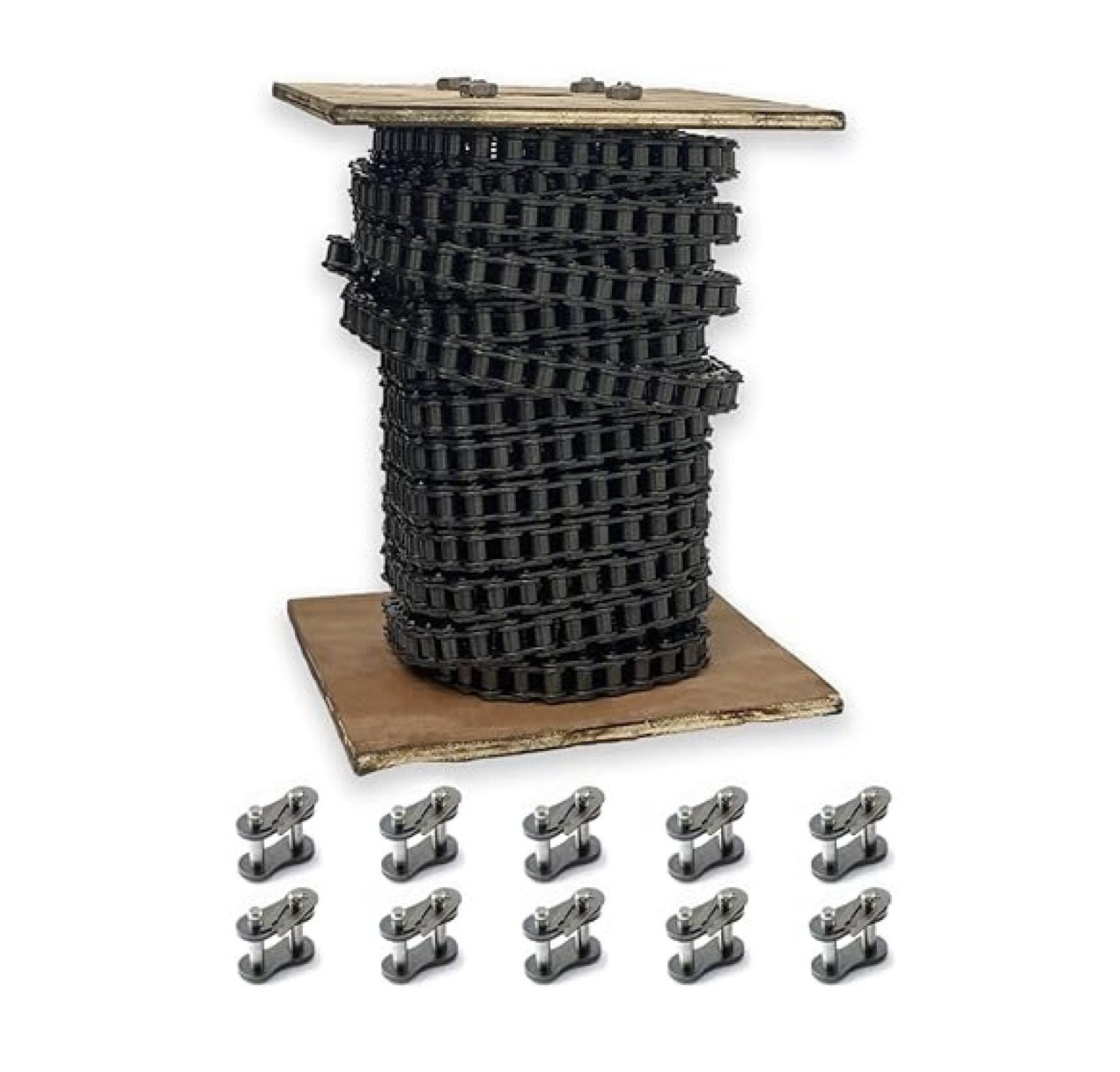 PGN #35 Chain - 100 Feet + 10 Free Connecting - Carbon Steel Chains for ...