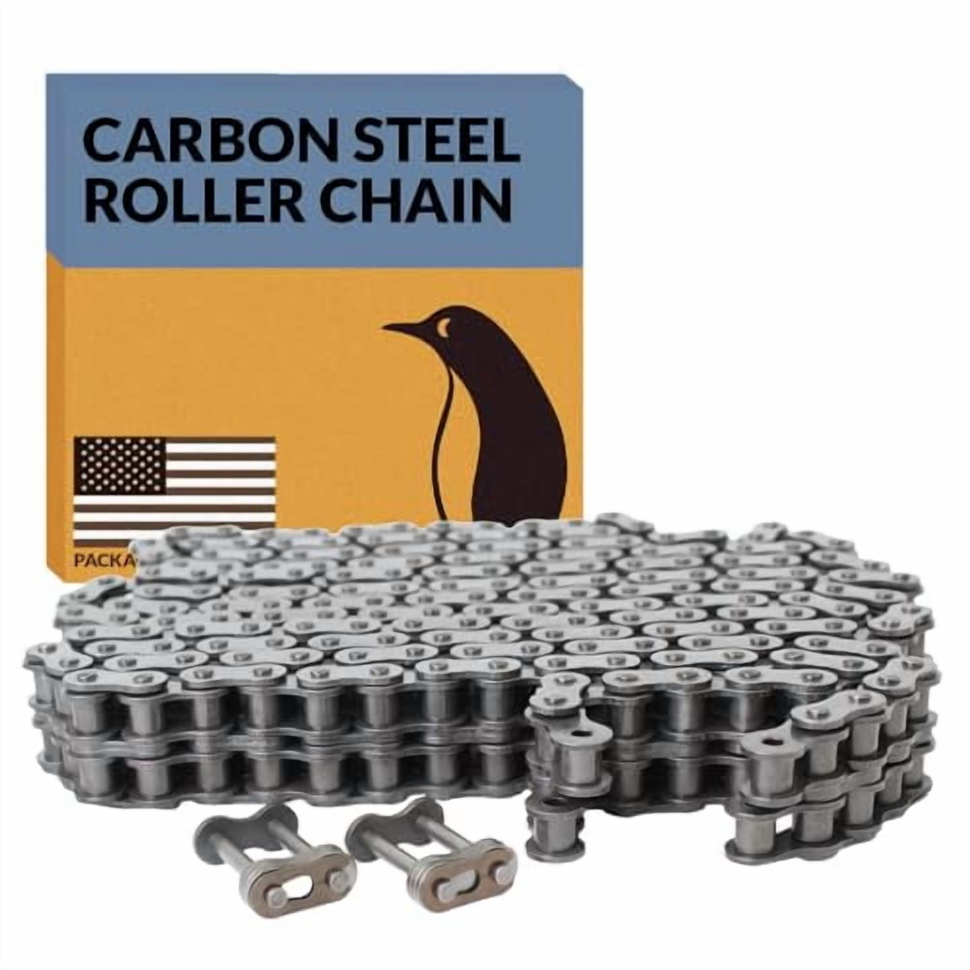 PGN #60-2 Duplex Double Strand Roller Chain x 10 feet + 2 Connecting ...