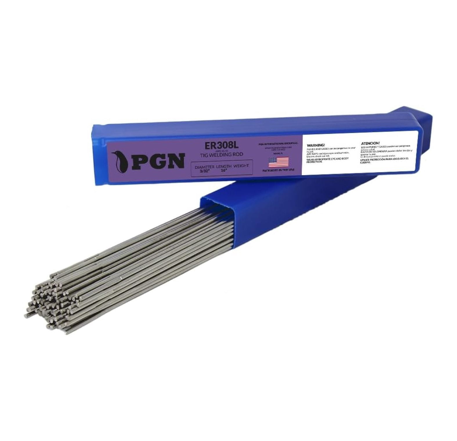 PGN ER308L 1-lb 3/32" x 16" Stainless Steel Welding Rod - TIG Filler ...