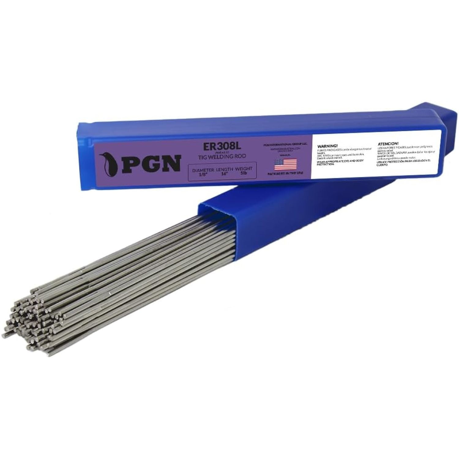 PGN ER308L 5-lbs 1/8" x 16" Stainless Steel Welding Rod - TIG Filler ...