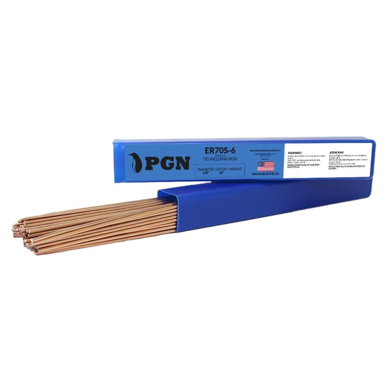 PGN ER70S-6 1-lb 1/8" x 16" Mild Steel TIG Welding Rod - TIG Filler Rod ...