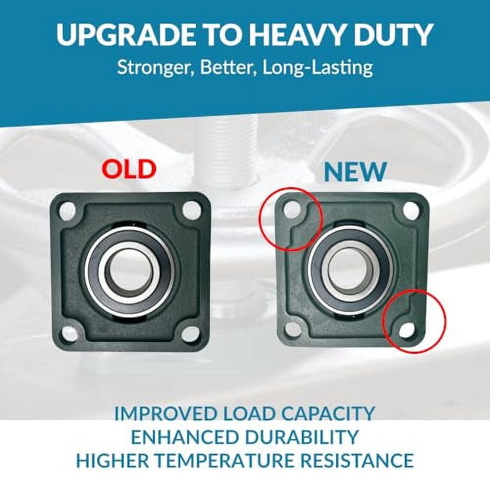 PGN UCF206-20 Pillow Block Bearing - Pack of 10 Square Flange Mounted Pillow Block Bearings ...