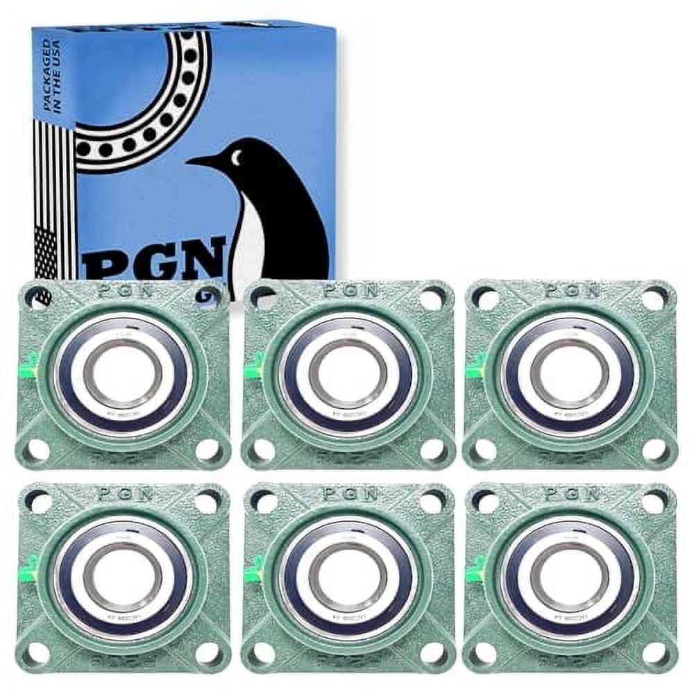 PGN UCF208-24 Pillow Block Bearing - Pack of 6 Square Flange Mounted Pillow Block Bearings ...