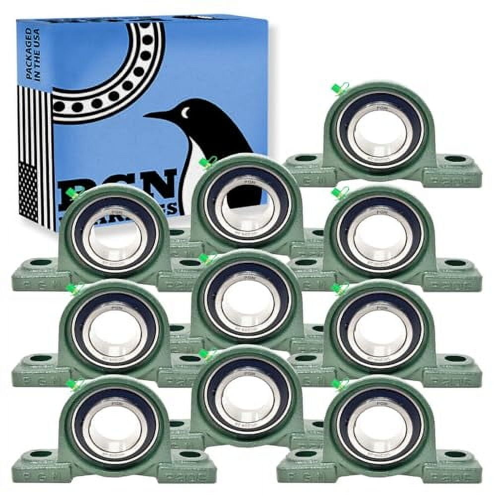 PGN UCP209-28 Pillow Block Bearing - Pack of 10 Mounted Pillow Block Bearings - Chrome Steel ...