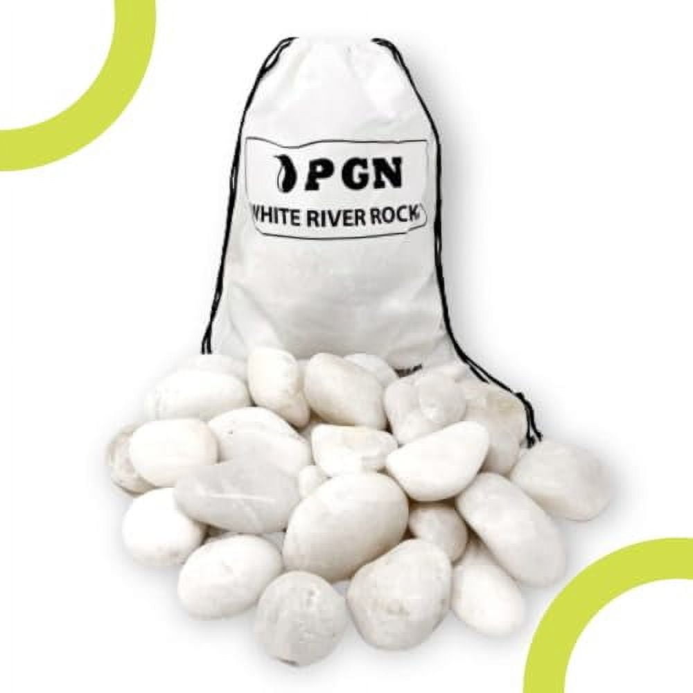 PGN White River Rocks for Plants - 10 Pounds - White Rocks with Smooth ...