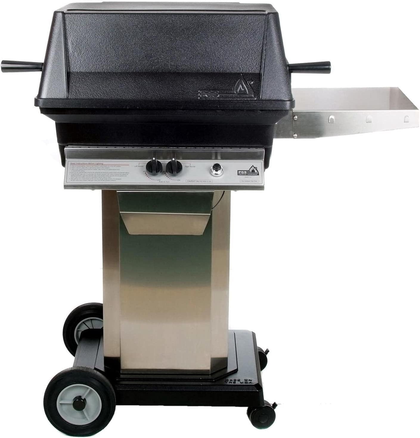 PGS A-Series A30LP Propane Gas Grill Head on SS Pedestal and Black ...